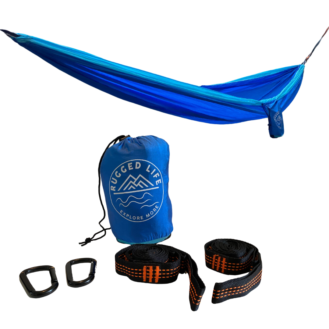 Rugged Life Heavy Duty Foldable Hammock with Daisy Chains & Carabiners ...